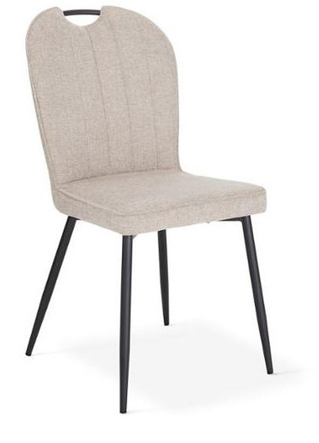 Chaise moderne contemporaine en tissu et pied métal anthracite