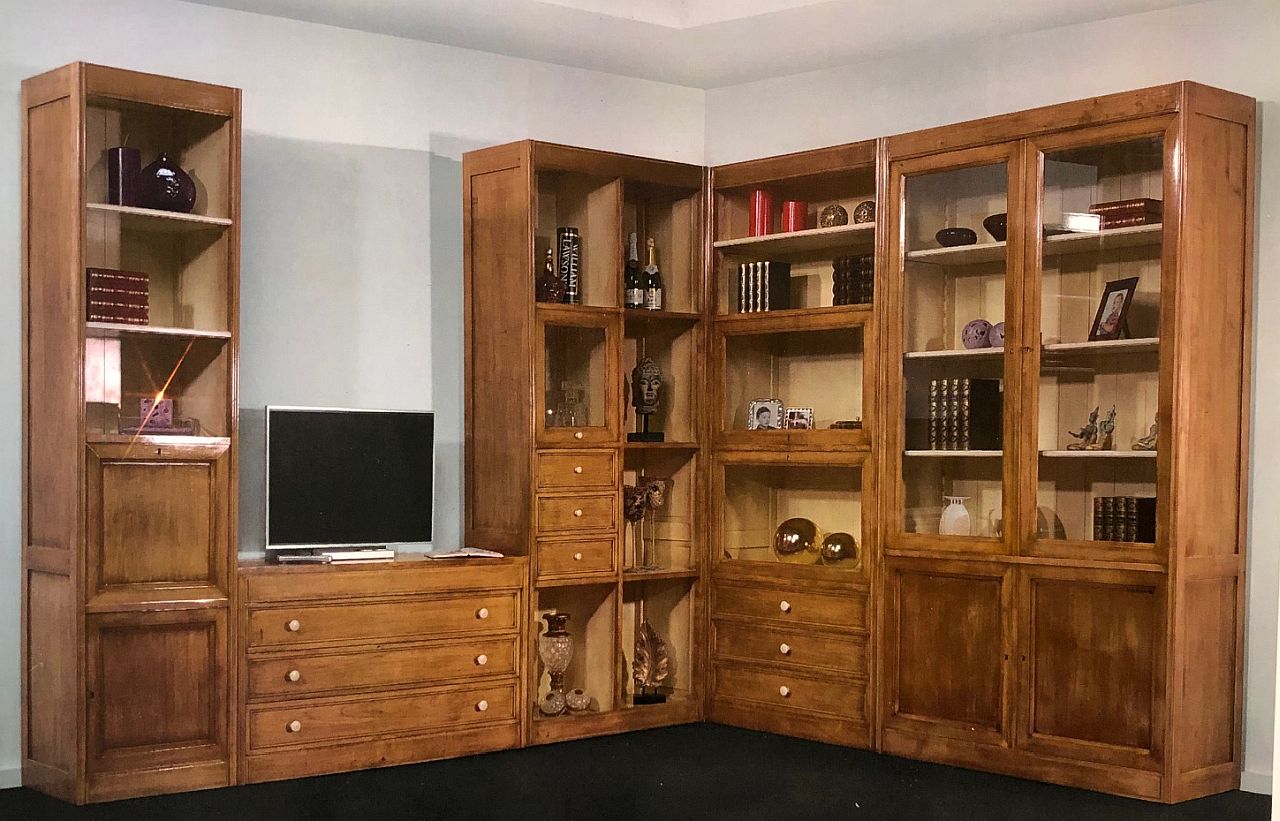 Bibliothèque en bois massif sur mesure