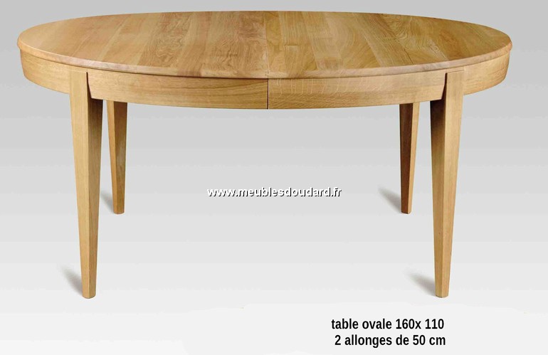 TABLE OVALE CONTEMPORAINE RÉF MO61 CHÊNE